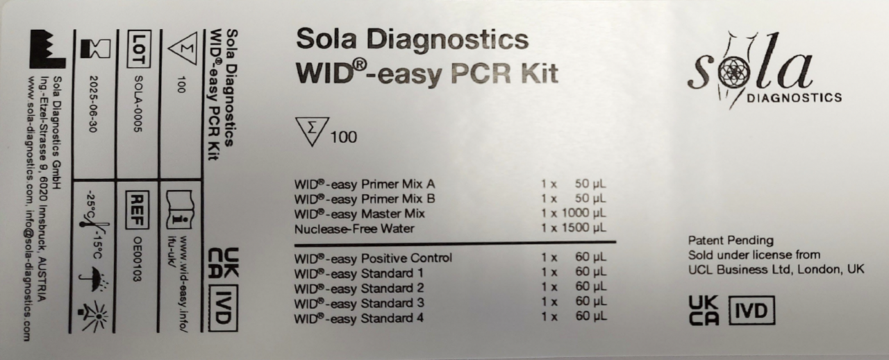 IVD UKCA-marking for the WID®-easy test - Sola